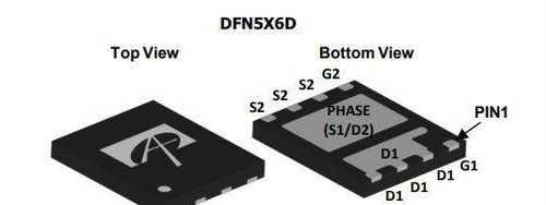 Микросхема AON6982 N-Channel mosfet 30V 50A