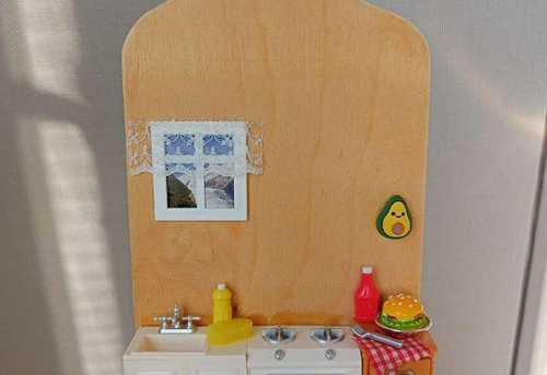 Сувенир кухонная доска с миниатюрой Кухня