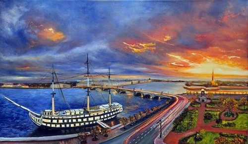 Картины с видом Санкт-Петербурга. Живопись маслом
