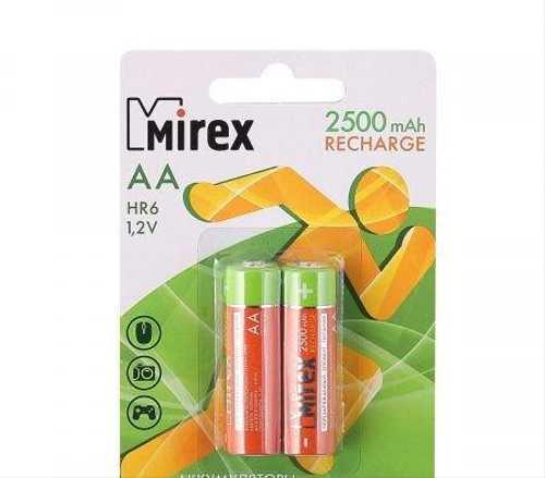 Аккумулятор Mirex 2500mhаа (AA/2500mAh) уп. 2 шт