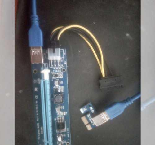 Райзер Riser PCI-E 1x to 16х 6pin VER 006C USB 3.0