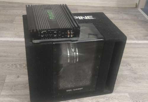 Пассивный Alpine SBG-1244BP 800W+усилитель fusion
