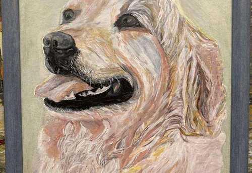 Картина маслом собаки