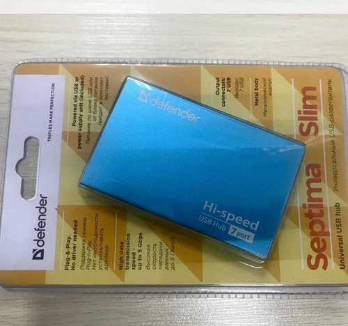 Хаб / Разветвитель Defender Hi-speed USB Hub 7 por