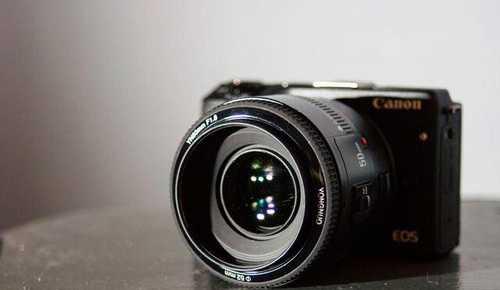 Canon EOS M3 + 50 mm f1.8 в идеальном состоянии