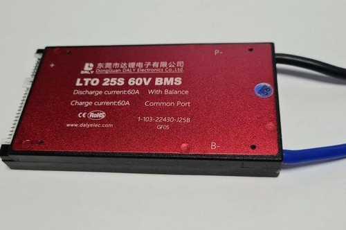 Плата контроля BMS LTO 25S 60V 60A для титаната