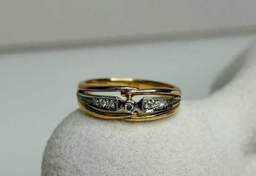 Золотое кольцо с бриллиантами 17 размер