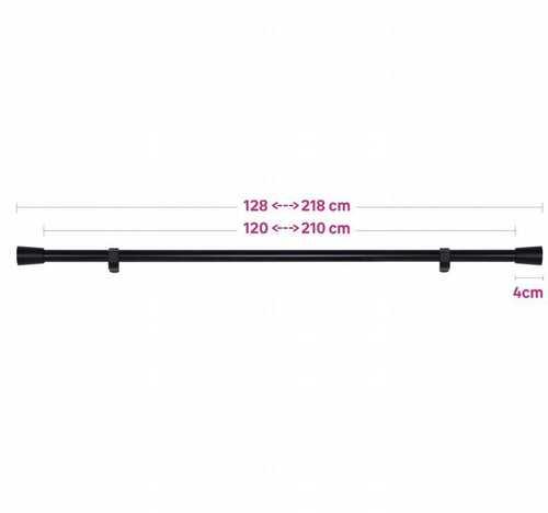 Карниз однорядный раздвижной металлический