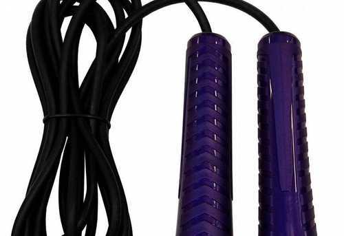 Скакалка пвх шнур 3 м Fortius ручки фиолетовые