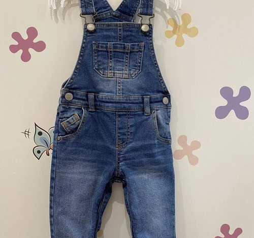 Джинсовый полукомбинезон mothercare 80 размера