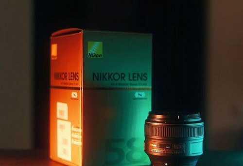 Объектив Nikon 58mm f/1.4G AF-S nikkor