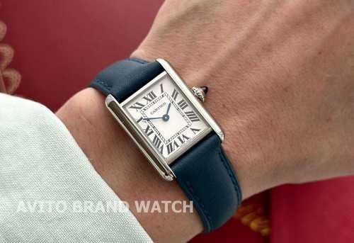Часы женские Cartier Tank must blue