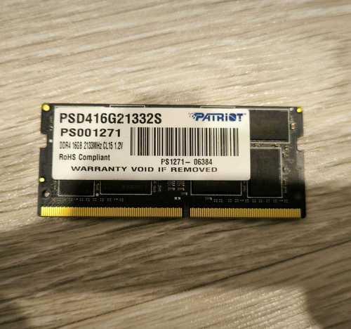 Ddr4 16gb Patriot so-dimm