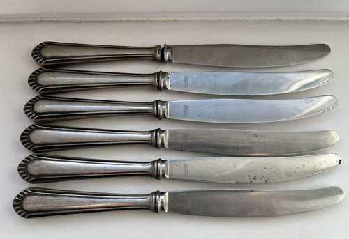 Набор серебряных столовых ножей 26 см. 479,5 грамм