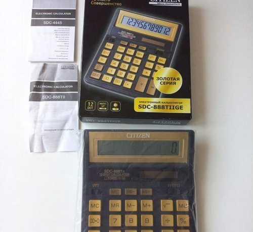 Калькулятор настольный citizen SDC-888TII Gold