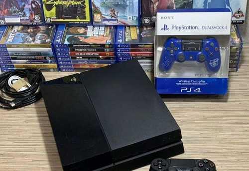 Sony PS4 Fat 500Gb + 40Игр + 2Джостика