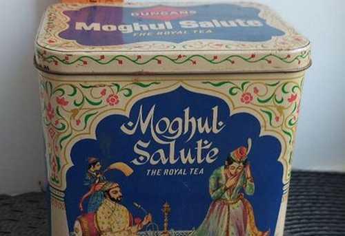 Коробка жестяная Чай чайница Moghul Salute Индия
