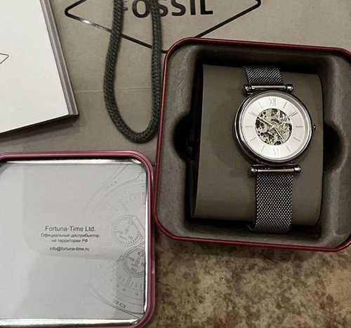 Женские наручные часы скелетоны Fossil