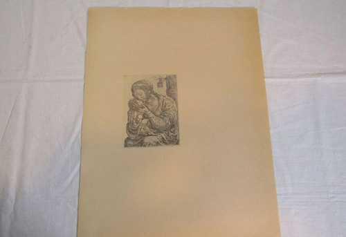 Гравюра старинная литография Дюрер 19-20 век №9765
