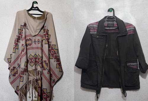 Пончо Topshop / Куртка джинсовая River Island