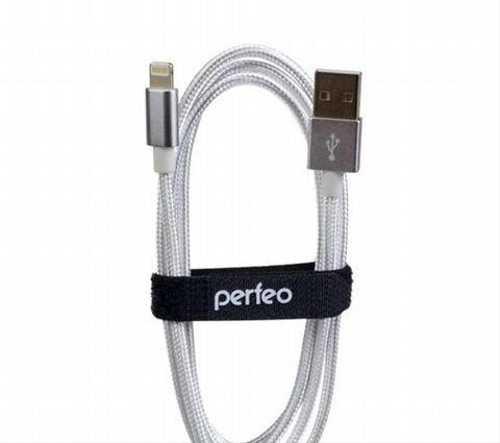 Кабель USB-iPfone8pin 1м Perfeo ткань металлическ