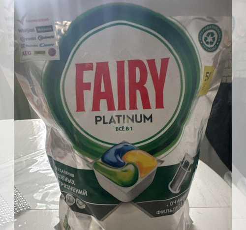 Капсулы для посудомоечных машин fairy platinum
