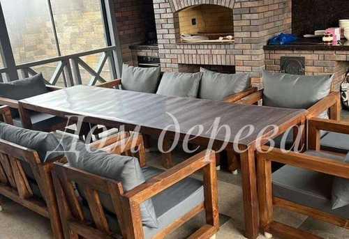 Деревянный диван комплект мебели бани саун террас