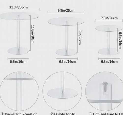 Набор подставок для торта
