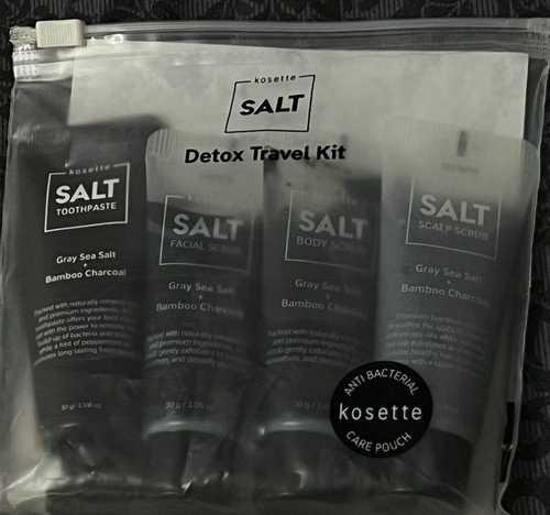 Набор миниатюр kosette salt detox trial kit, скраб