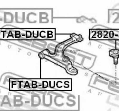 Febest ftab-ducs сайлентблок переднего рычага передний \ Fiat Ducato Russia 08