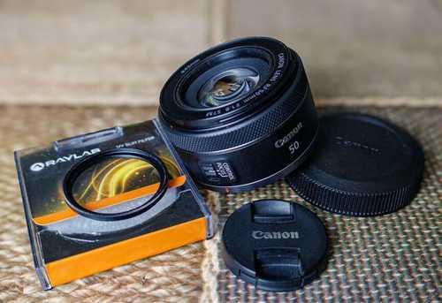 Объектив Canon RF 50mm f1.8 STM + UV фильтр
