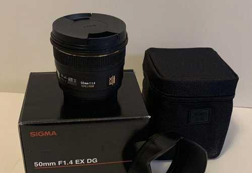 Объектив Sigma AF 50 mm f/1.4 EX DG HSM Canon EF