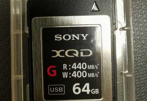Карта памяти Sony XQD 64 гб