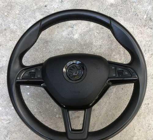 Руль skoda octavia а7 total blak mqb