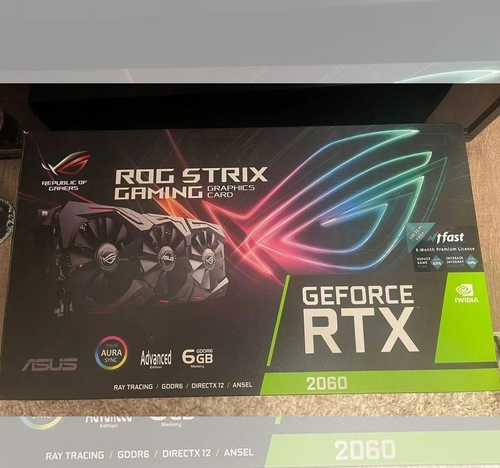 Видеокарта RTX 2060 6GB asus ROG strix