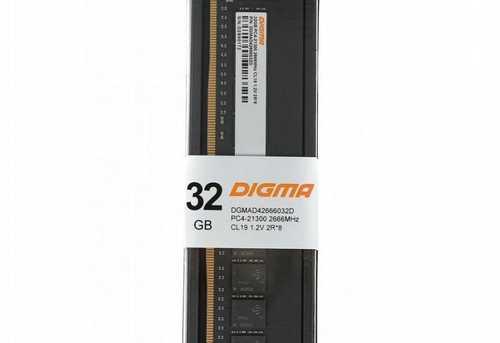 Память оперативная DDR4 32Gb Digma 2666MHz (dgmad4