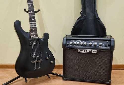 Электрогитара Schecter с Комбиком Spider Line 6