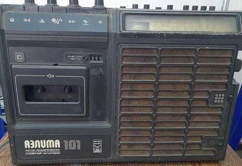 Радиоприёмник,кассетный магнитофон аэлита 101