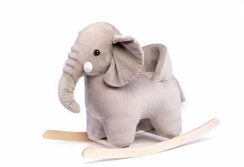 Качалка игрушка Слон серый мягкая