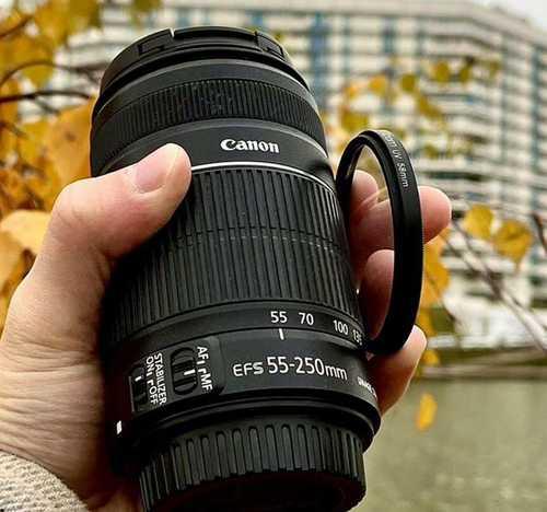 Объектив canon ef s 55 250mm IS ll   UV фильтр