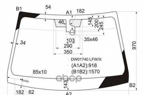 Стекло лобовое + дд cadillac CTS 4/5D 07-13 DW0