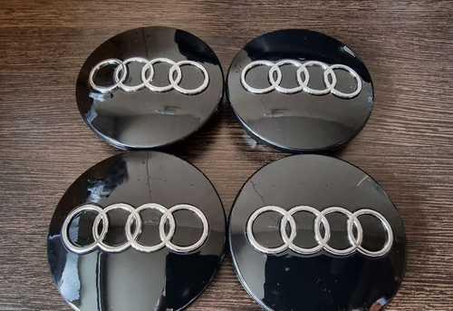 Колпачки на литые диски Audi 67мм черный