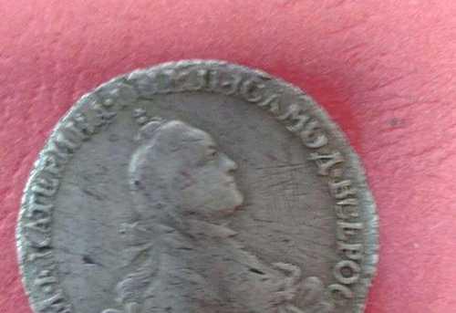 Монета серебряная Полтина 1764