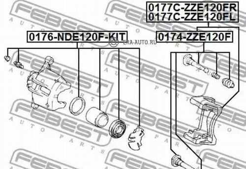 Febest 0177czze120FR Скоба тормозного суппорта пер