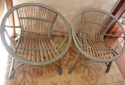 Винтажные кресла из ротанга
