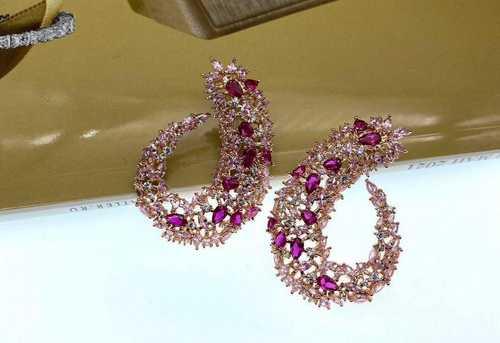 Серьги Chopard с цирконами
