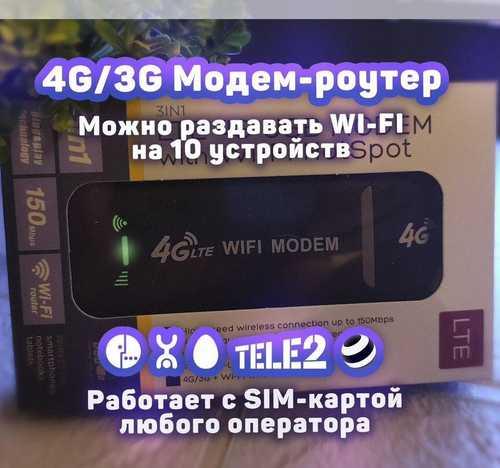 USB Модем 4G + WiFi «Любая Сим»