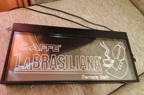 Вывеска с подсветкой Cafe La'Braziliana