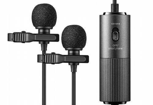 Микрофон Godox LMD-40C двойной петличный, 3.5 мм T