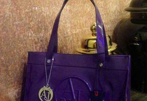 Armani сумка оригинал фиолетовая под документы